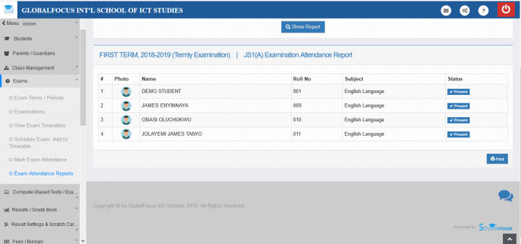 Students exam attendance - Affordable, Free, All-in-one School Website ...